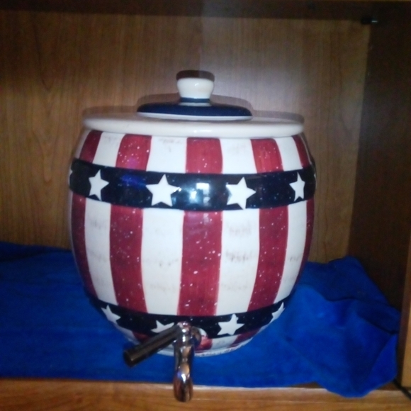 Dining | Patriotic Striped Ceramic Beverage Dispenser | Poshmark